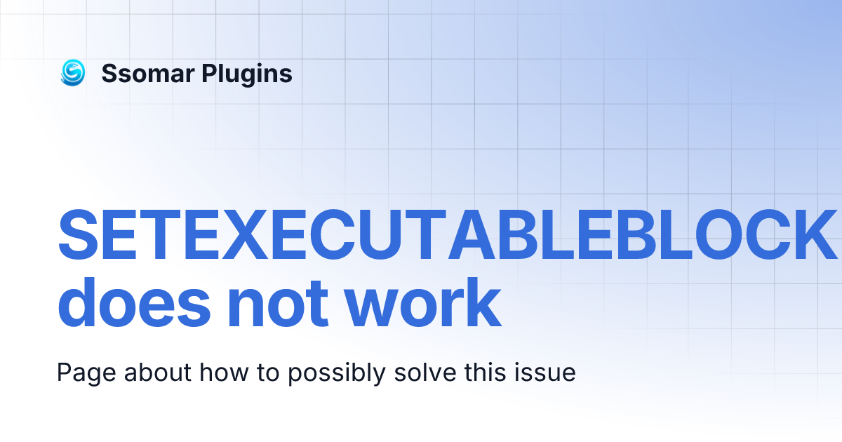 SETEXECUTABLEBLOCK does not work | Ssomar Plugins