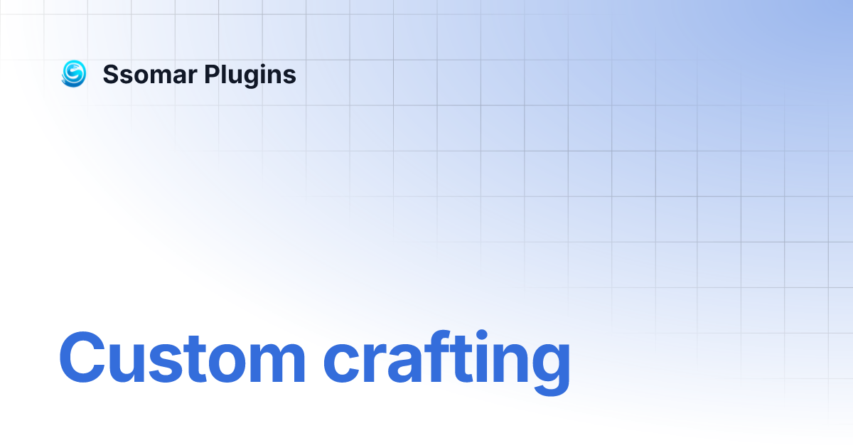 Custom crafting | Ssomar Plugins