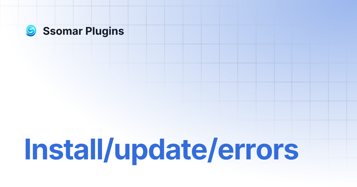 Install/update/errors | Ssomar Plugins
